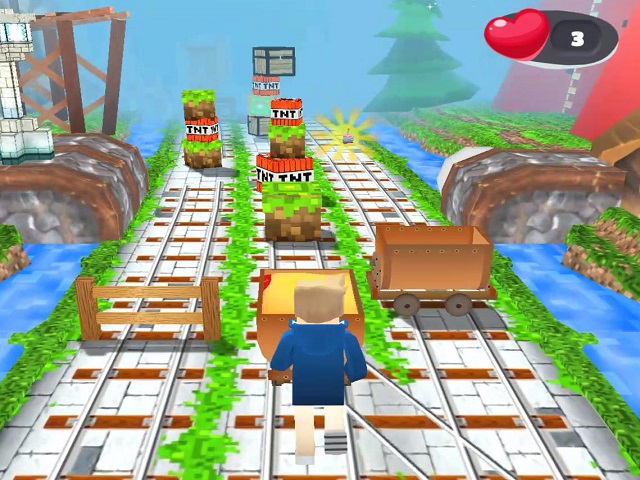 MINECRAFT ENDLESS RUNNER juego online en JuegosJuegos.com