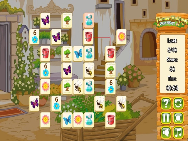 FLOWER MAHJONG CONNECT juego online en JuegosJuegos.com