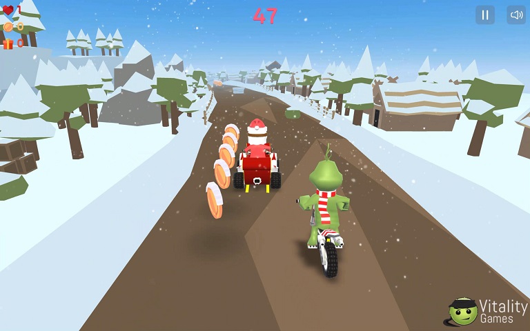 SANTA'S RUSH: THE GRINCH CHASE! juego online en JuegosJuegos.com