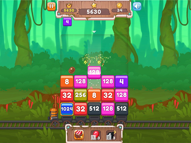 TRAIN 2048 juego online en JuegosJuegos.com